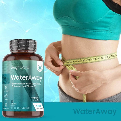 Vochtafdrijvers - Water Away - 770 mg 180 Capsules - Vochtafdrijvers ...