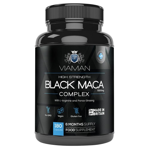 Viaman Zwarte Maca Complex - 5000 mg 180 capsules | Actiefgezonder.nl